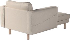 Potah na IKEA Norsborg šezlong s loketními opěrkami barva šedá látka pletený vzor