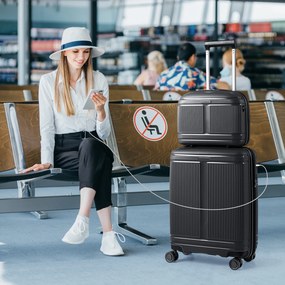 Costway Sada 2 kusových zavazadel včetně 20" pouzdra na příruční zavazadlo a 14"