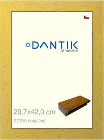 DANTIK rámeček 29,7x42 | RETRO žlutá (Plexi Čiré)