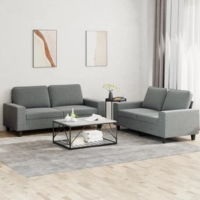 2dílná sedací souprava tmavě šedá textil 3201883