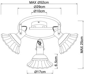 Globo 54050-3 - Bodové svítidlo JOWITA 3xE27/40W/230V