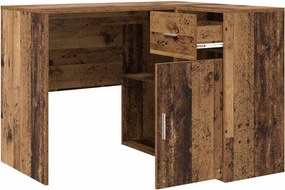 Rohový psací stůl se zásuvkou Staré dřevo 102 x 88 x 75 cm 3337279