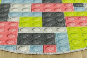 Dětský koberec Pastelové Klocky, vícebarevný
