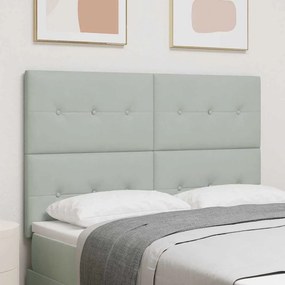 Čelo postele Světle šedá 144 cm samet 3337828