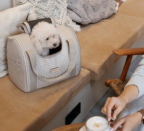 Muffin&Berry Cestovní taška pro psy Claire písková Velikost: S
