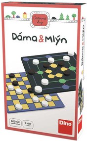 DINO Hra cestovní Dáma a Mlýn 2v1 *SPOLEČENSKÉ HRY* dn622227