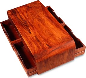 vidaXL Konferenční stolek z masivního sheeshamu 90x40x35 cm [243950]