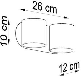 Sollux SL.0659 - Nástěnné bodové svítidlo ORBIS 2xG9/40W/230V bílá