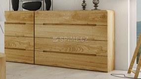 Dřevěná komoda z masivu LAGO 4x zásuvka