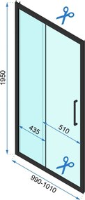 Rea Rapid Slide, sprchový kout s posuvnými dveřmi 100(dveře) x 100(stěna), 6mm čiré sklo, zlatý lesklý profil, KPL-K5627