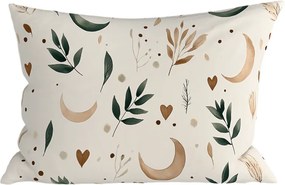 Povlak na polštář z mikrovlákna BOHO MOON 50x70 cm, krémový