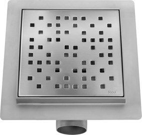 Rea Dots, nerezový odtokový žlab 150x150 mm, ocelová, REA-G6203