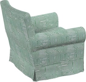 Potah na křeslo IKEA Ektorp Jennylund barva zelená látka pletený vzor, vzorované