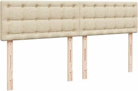 Box spring postel s matrací krémová 180x200 cm textil 3287554