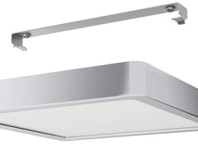 LED stropní svítidlo Fueva 5 IP44 3000K chrom 21x21cm