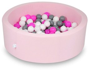 Mimii Suchý bazének + 400 ks kuliček kulatý, pudrová růžová Rozměr: 115x30 cm