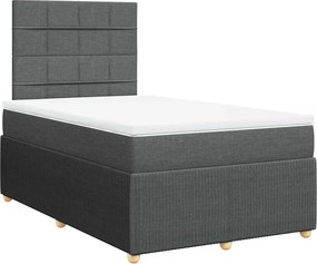 Box spring postel s matrací tmavě šedá 120x200 cm textil 3294324