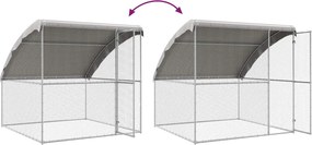 Klec na kuřata 4 ks Stříbrná 800 x 200 x 200 cm Ocel a PE 3381109