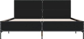 Rám postele černý 150 x 200 cm kompozitní dřevo a kov 3280002