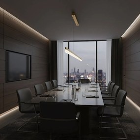 Toolight Toolight, LED stropní svítidlo 200cm, 48W, 4000K, APP1697-CP, zlatá matná, OSW-07893