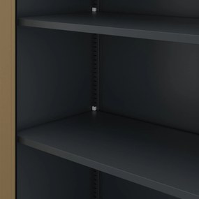 Kovová skříň s úložným prostorem antracitová/ořech, 900x1850x450 mm: TOMASZ Eco Design