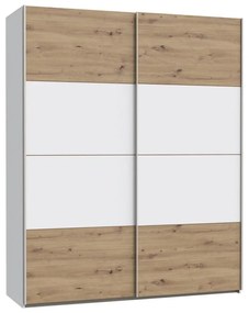 Šatní skříň KARO 170x210 cm bílá/dub artisan SHMS82411-M576