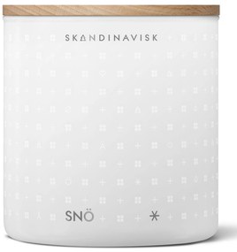 SKANDINAVISK Vonná svíčka SNÖ (sníh) 400 g, bílá barva, sklo, vosk