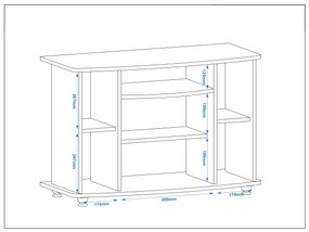Vomaks unit, s.r.o. Televizní stolek ELDORADO Barva: ořech - tmavý