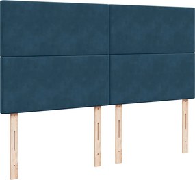 Box spring postel s matrací tmavě modrá 180x200 cm samet 3292404