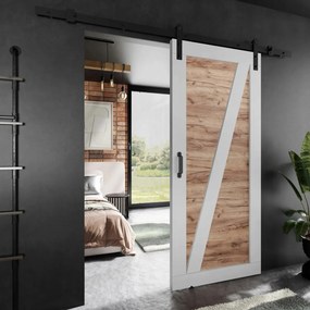 Posuvné dveře LOFT ADIO 3 bílý + dub Craft zlatý 80