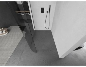 Mexen Kioto, sprchová zástěna Walk-In 140 x 200 cm, 8mm čiré sklo, grafitový profil, 800-140-101-66-06