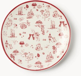 Sada designových vánočních mělkých talířů Clarette by Agathe Marty, 4 díly