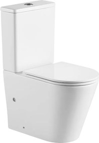 Mereo Mereo, WC kombi vario odpad, kapotované, Smart Flush RIMLESS, 605x380x825mm, keramické vč. sedátka, VSD91T1