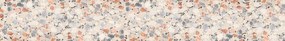 DIMEX | Fototapeta do kuchyně Podlaha teraco KI-420-246 | 420 x 60 cm | béžová, šedá, oranžová