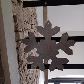 Vánoční ozdoba vločka I, pr. 80 cm, stříbrná, překližka, venkovní