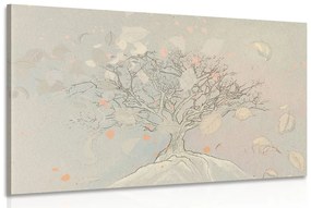 Obraz kreslený podzimní strom Varianta: 60x40
