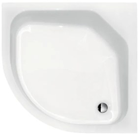 Besco Čtvrtkruhová akrylátová sprchová vanička DIPER II HR 80x80 (90x90) Barva: Bílá, Rozměry (cm): 80,5x80,5