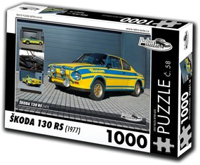 Retro-auta puzzle č. 58 škoda 130 rs (1977) 1000 dílků