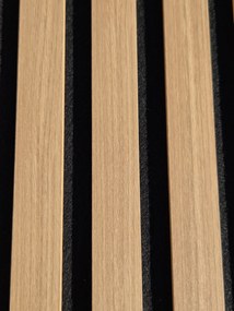 3D Dřevěné lamely na zeď na filci 255x46cm - Dub LATTE