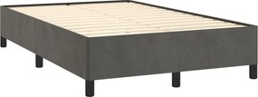 Box spring postel s matrací tmavě šedý 120x190 cm samet 3269704