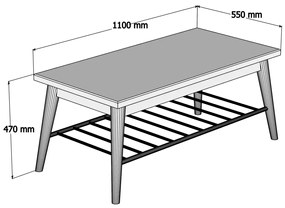 Konferenční stolek Sakura Walnut
