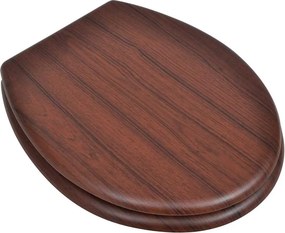 WC sedátka s víky 2 ks MDF hnědá 275909