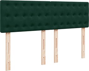 Box spring postel s matrací tmavě zelená 140x200 cm samet 3287773