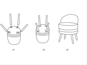 Oranžová sametová mini stolička Mauro Ferretti Faria 45x62 cm