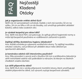 Kovová skříňka do školy a školky šedo-zeleno-žlutá, 1090x1200x450 mm: OLA