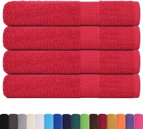 Ručníky FROGN 4 ks červené 100x200 cm 360 g/m² 136939