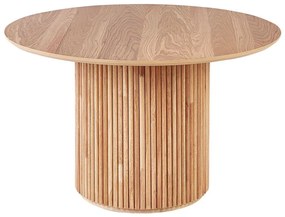 Kulatý jídelní stůl ⌀ 120 cm světlé dřevo VISTALLA Beliani