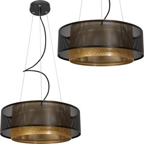Toolight Toolight, LED závěsné stropní svítidlo 40cm APP1000-CP, černá-zlatá, OSW-07551
