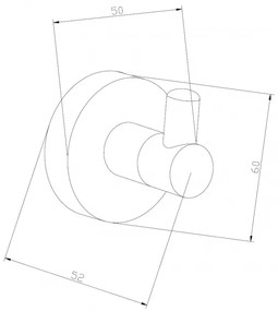 Mexen příslušenství, REMO držák na ručníky, 1-háček, zlatá, 70507351-50