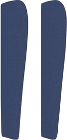 Čelo postele typu ušák modré 147x23x118/128 cm textil 3118100